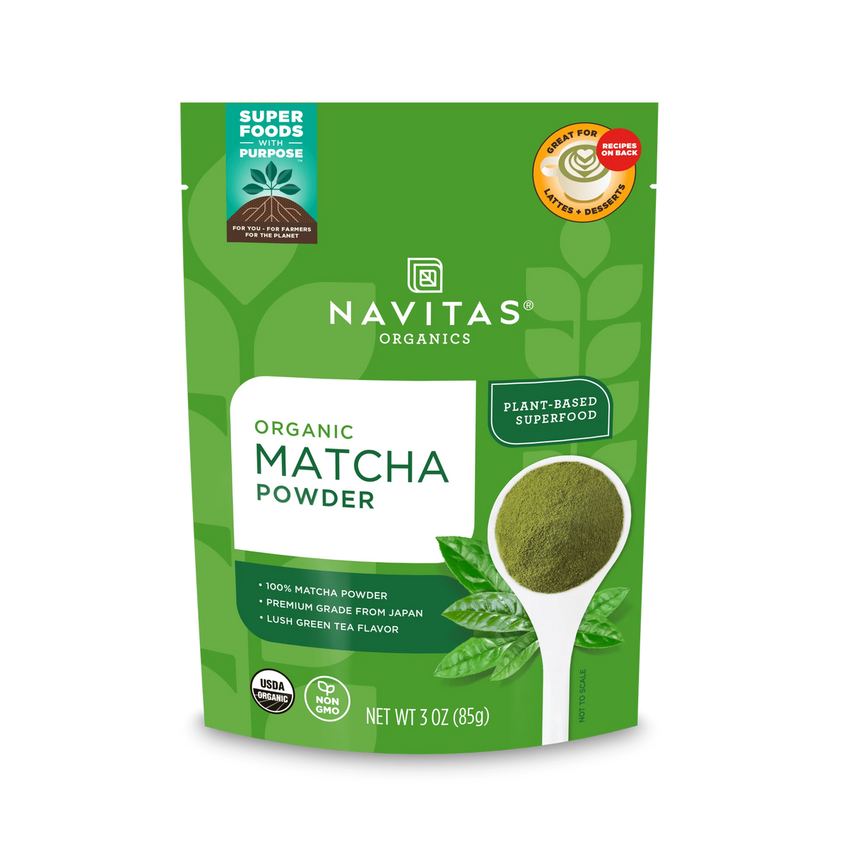 Navitas Naturals Organic Matcha Powder 85g – Essence of Life Organics