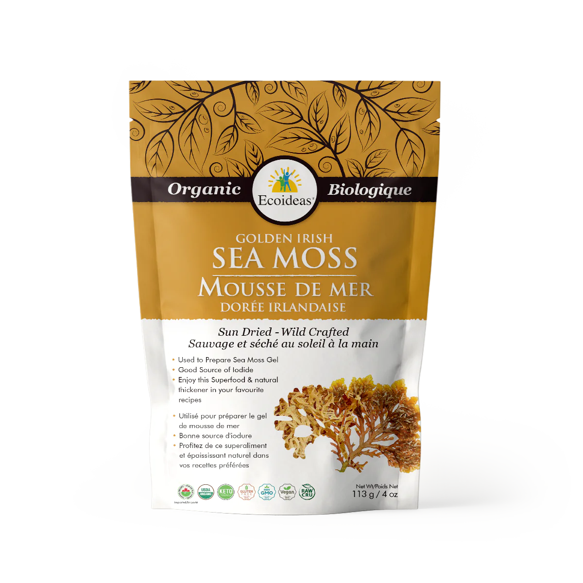 Ecoideas Organic Golden Sea Moss – Essence of Life Organics