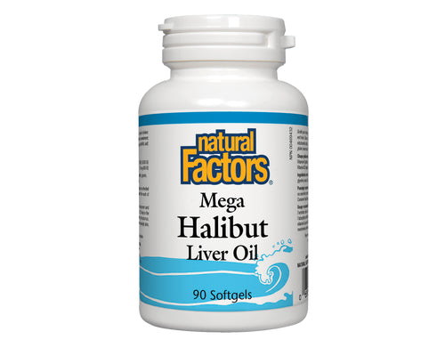 Natural Factors Mega Halibut Liver Oil 90 Softgels – Essence of Life ...