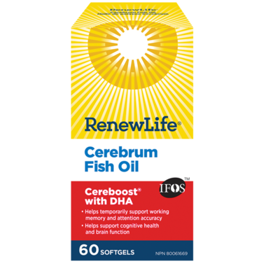 Renew Life Cerebrum Fish Oil Cereboost with DHA – Essence of Life Organics