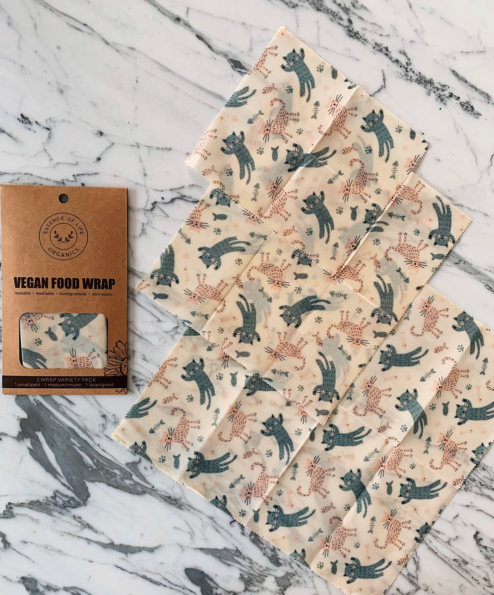 100% compostable Vegan Food Wraps starter pack of 3, I’m a Cat Person ...