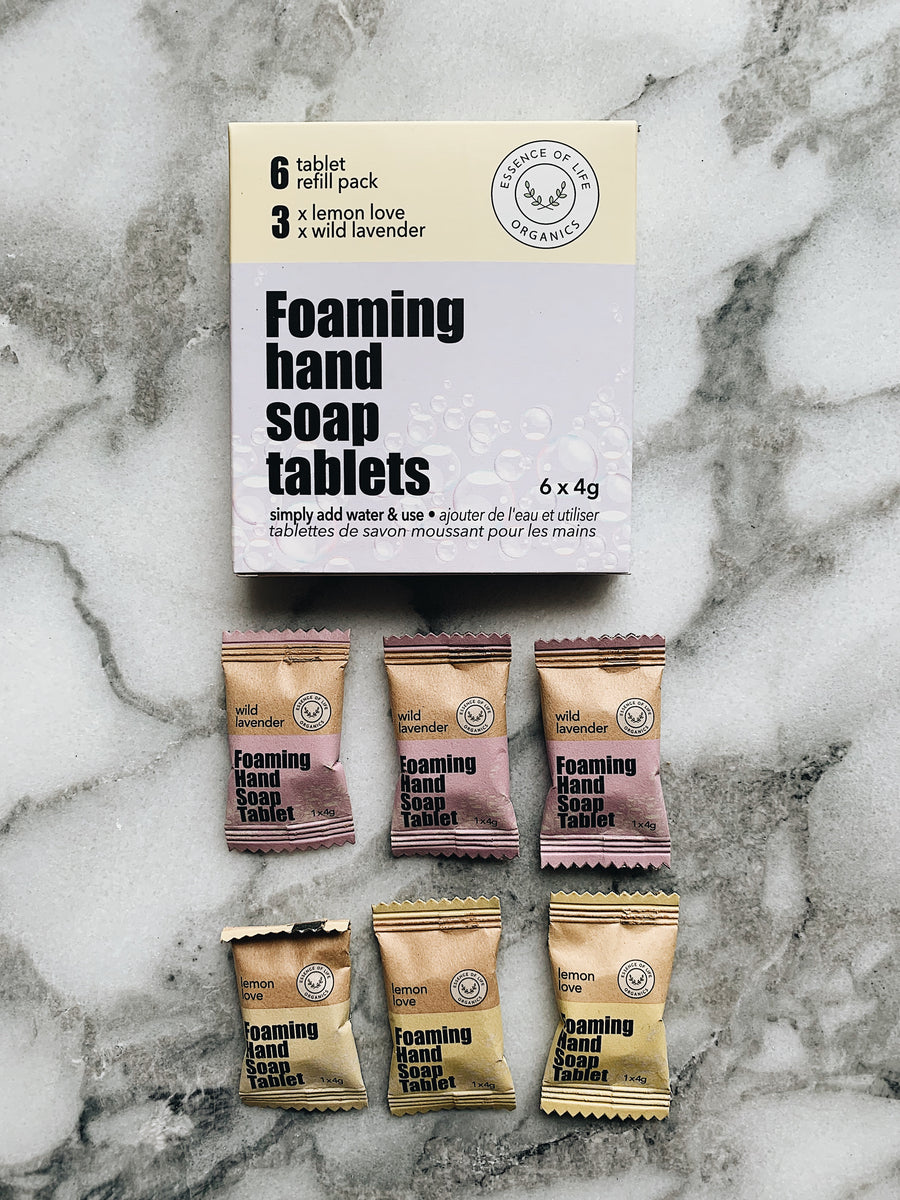 Zero Waste Foaming Hand Soap Tablets – Essence of Life Organics